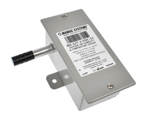 MAMAC Systems HU-227-2-VDC-17 HVAC Sensor for Outside Air Humidity ...