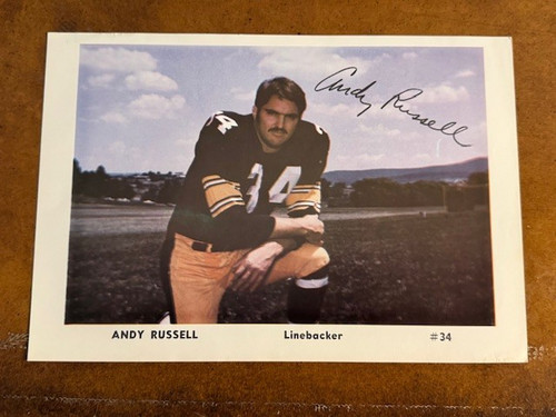 1971 Pittsburgh Steelers Color Football Team Issue Andy Russell ...