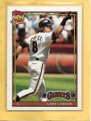 GARY CARTER - 1991 Topps - #310 - Giants - $1.00 Shipping | eBay