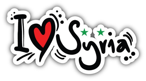 I Love Syria Slogan Car Bumper Sticker Decal | eBay