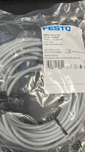 FESTO KMEB-1-24-10-LED SOCKET CONNECTOR CABLE 2.5M 24VDC 193457 NEW | eBay