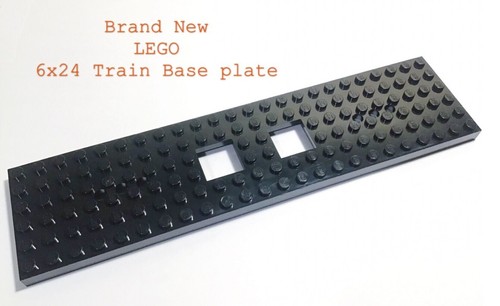 New LEGO Train Base Plate Chassis 6 x 24 Studs 2 Square Cutouts 3 Round ...
