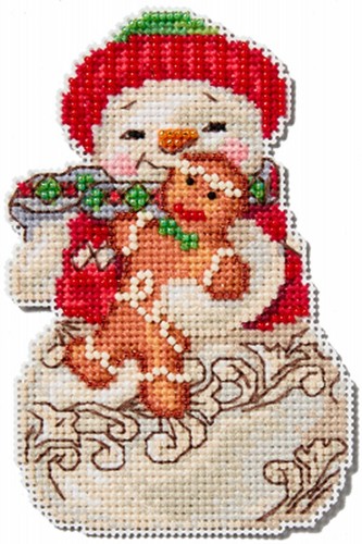 Jim Shore by Mill Hill Snowman with Gingerbread JS20-2415 Cross Stitch ...