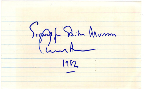 Edward Albee Signed Index Card Autographed Author Who's Afraid of ...