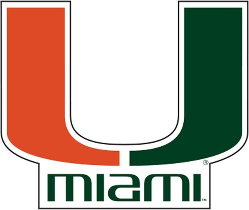 University of Miami "U-Miami" Decal - 3in and 6in | eBay