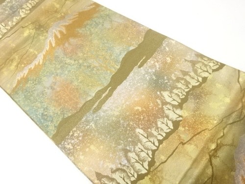 89713# JAPANESE KIMONO JAPANESE FUKURO OBI / WOVEN TREES | eBay