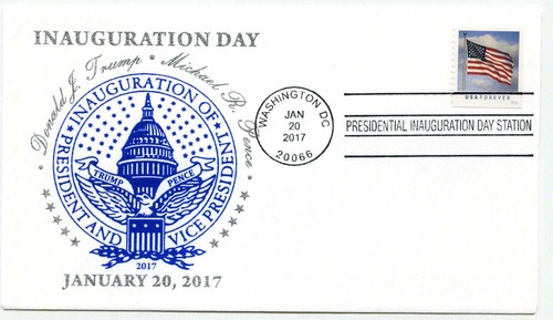 2017 Donald J Trump Panda Cachets, design 3, Capitol, Inauguration Day ...