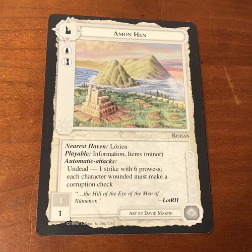 Amon Hen - The Wizards - Middle Earth CCG - MECCG Limited - Card | eBay