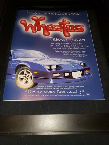 Wheatus Teenage Dirtbag Rare Original Radio Promo Poster Ad Framed! #1 ...