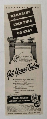 1947 War Assets Administration Government Surplus Advertisement | eBay