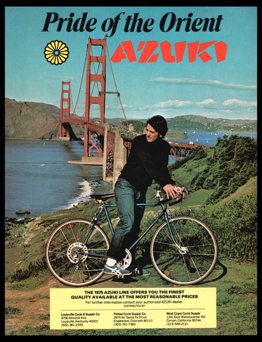 1976 Azuki Bike- Golden Gate Bridge Vintage Bicycle Print ad -San ...