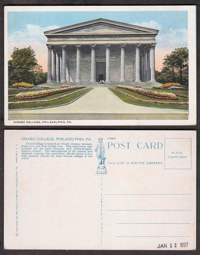 Old Pennsylvania Postcard - Philadelphia - Gerard College | eBay
