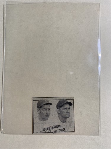 Doc Cramer Jim Tabor 1940 Spalding Baseball Panel Boston Red Sox RARE ...