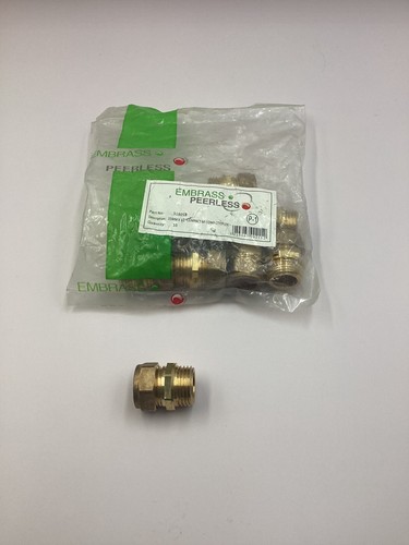 Embrass peerless 15mm x 1/2" compact mi compression coupler x 10 | eBay