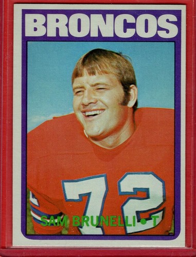 1972 Topps # 208 Sam Brunelli -- Broncos -- Box 724-175 | eBay