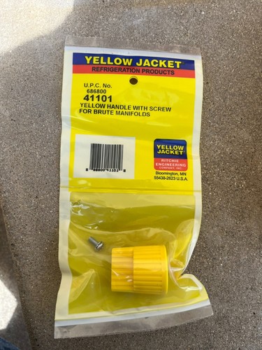 Yellow Jacket BRUTE Manifold HANDLE KNOB YELLOW 41101 Refrigeration ...