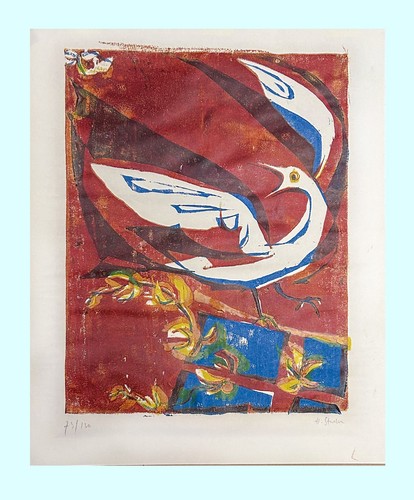 Hanns Studer Swiss Color Woodcut on Paper Birds Signed Numbered | eBay