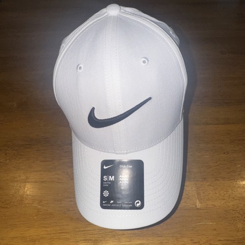 Nike Unisex Dri-FIT Club Structured Swoosh White Hat Size S/M FB5625 ...