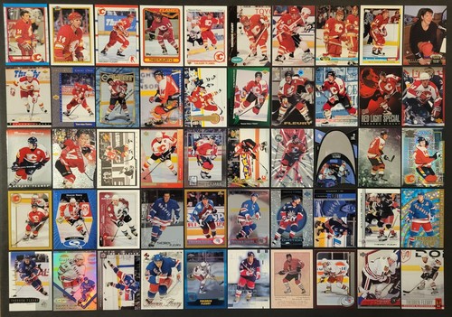 Lot of 50 Different THEOREN FLEURY Hockey Cards 7xAS Theo 1989-2004 ...