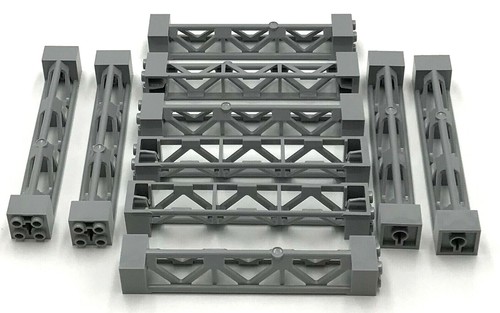 Lego 10 New Light Bluish Gray Support 2 x 2 x 10 Girder Building ...