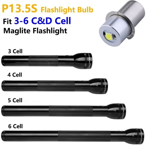 Maglight Maglite LED Bulb 3-6 Cell C D Conversion Upgrade 200 Lumen ...