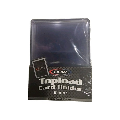 BCW 3X4 Thick Card Toploaders 1 Pack of 10 for up to 108pt Cards ...