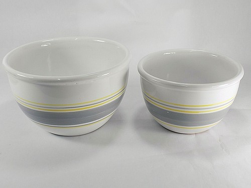 Beautiful ITALIAN MIXING BOWL SET Handmade Porcelain over Clay 1.5 & 1 ...