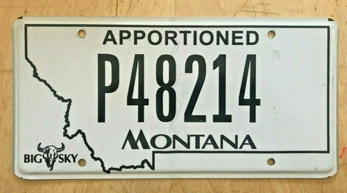 MONTANA APPORTIONED SEMI TRUCK TRAILER IRP POWER LICENSE PLATE " P ...