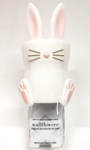 CUTE! No Lite Bath Body Works WHITE EASTER BUNNY PINK EARS, NOSE ...