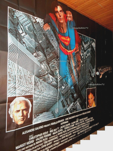 SUPERMAN ! christopher reeve poster french BILLBOARD 8 panels comics ...
