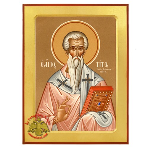 Orthodox Icon Apostle Titos Of Crete Orthodoxe Ikone Apostel Bischof ...