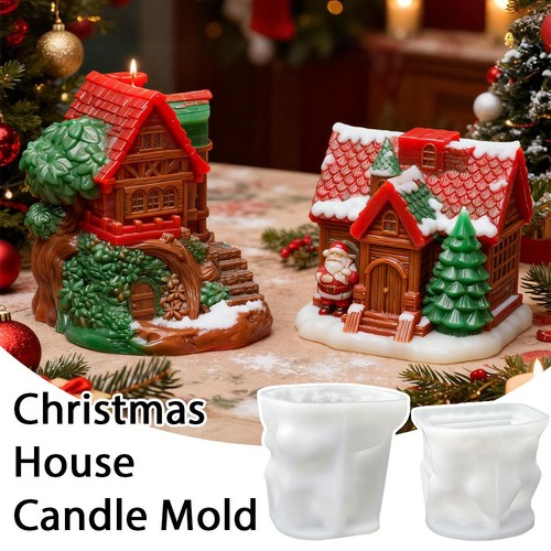 Christmas House Candle Mold DIY Micro Landscape Countryside Cottage ...