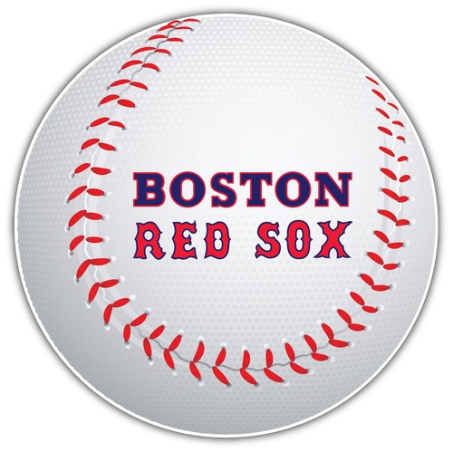 Boston Red Sox Slogan MLB Logo Ball Car Bumper Sticker Decal - 9'', 12 ...