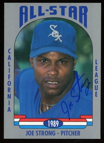 1989 Reno Silver Sox JOE STRONG Signed Card autograph AUTO MARLINS ...