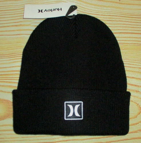 MENS HURLEY BLACK BEANIE HAT CAP ONE SIZE | eBay