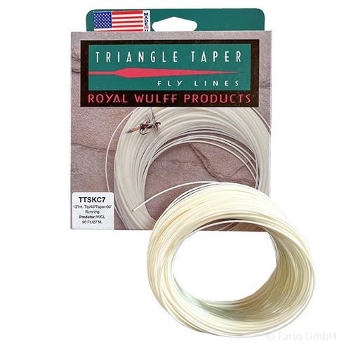 TOP Qualitäts Fliegenschnur TTSK TRIANGLE TAPER WF6F von Royal Wulff ...