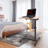 Black Finish Metal Laptop Rolling Desk Mobile Portable Cart Table ...