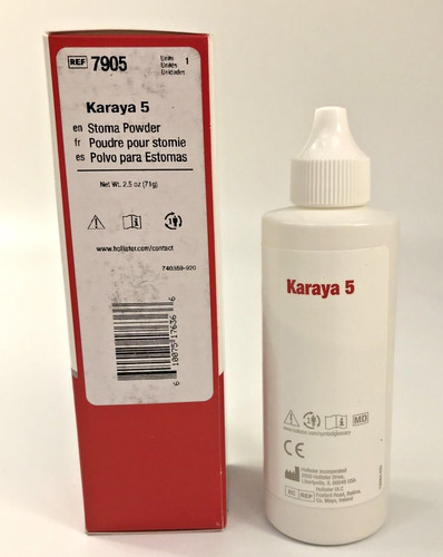 Hollister Karaya 7905 Ostomy Barrier Powder 2.5 oz Puff Bottle Exp 2028 ...