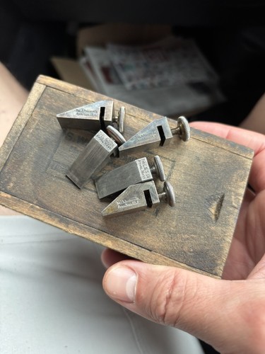 5 Vintage L. S. Starrett No 298 Key Seat Rule Clamps Starrett Tools USA ...