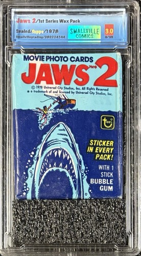 1978 Topps Jaws 2 Movie single Wax Pack Graded: 3.0 🦈😵 | eBay