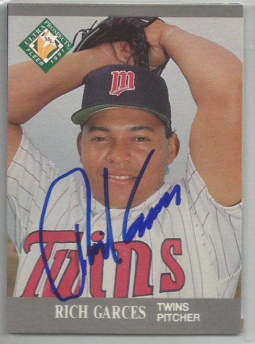 Minnesota Twins RICH GARCES autographed 1991 Fleer | eBay