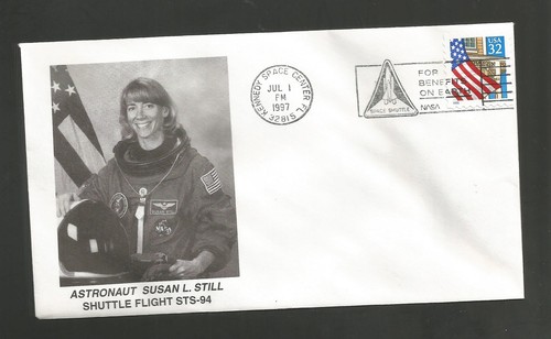 ASTRONAUT SUSAN STILL SHUTTLE COLUMBIA STS-94 JUL 1,1997 SPACE COVER ...