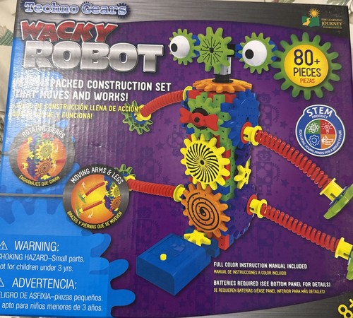 Techno Gears Wacky Robot Construction Set STEM Product 80 Pieces NEW ...