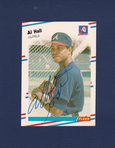 Albert Hall signed Atlanta Braves 1988 Fleer baseball card | eBay