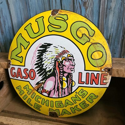 Indian Gas Sign In Collectible Gas & Oil Advertising Signs for sale | eBay