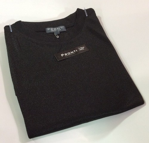 Mens solid summer short sleeves Crew neck shirts by pronti Black new | eBay