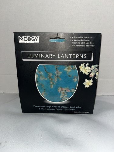 Modgy Luminary Lanterns 4ct Reusable, Unbreakable -Van Gogh ALMOND ...