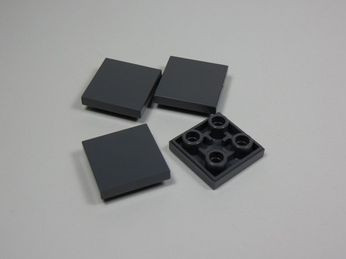 LEGO Lot of 4 Dark Bluish Gray 2x2 Inverted Tiles Plates F5 | eBay