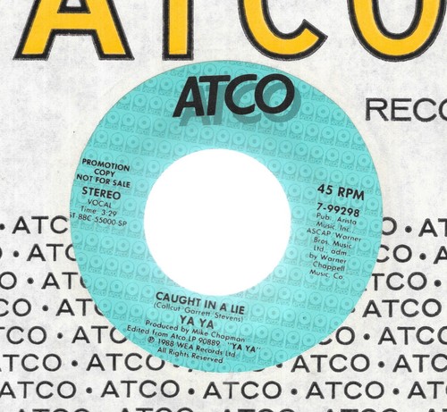 YA YA (45 PROMO) CAUGHT IN A LIE/same Atco 99298 unplayed Near Mint | eBay