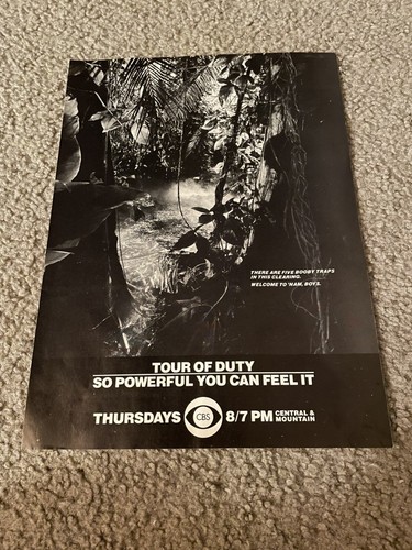 Vintage 1988 TOUR OF DUTY VIETNAM ARMY SHOW CBS PRINT AD 1980s | eBay